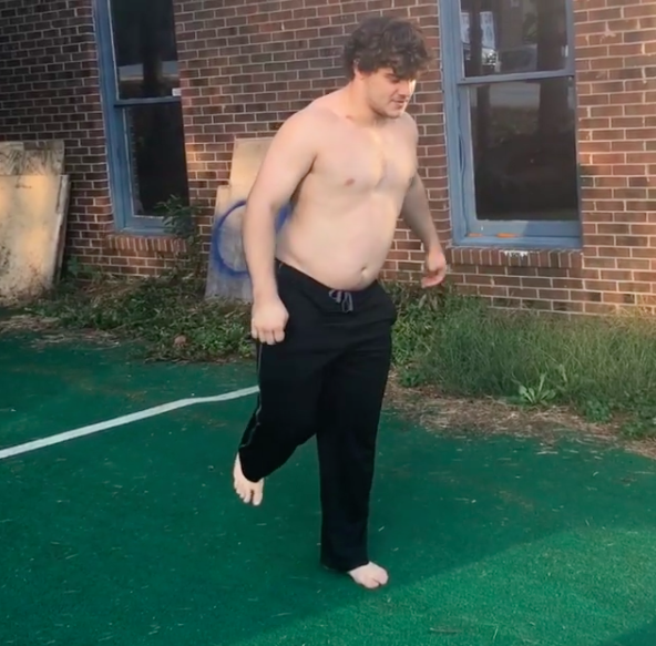 Weightlifters Getting Gymnasty: Nathan Damron's One-Legged Back Flip ...