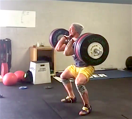 Watch Sam Dancer Hang Clean 405 Pounds | BarBend