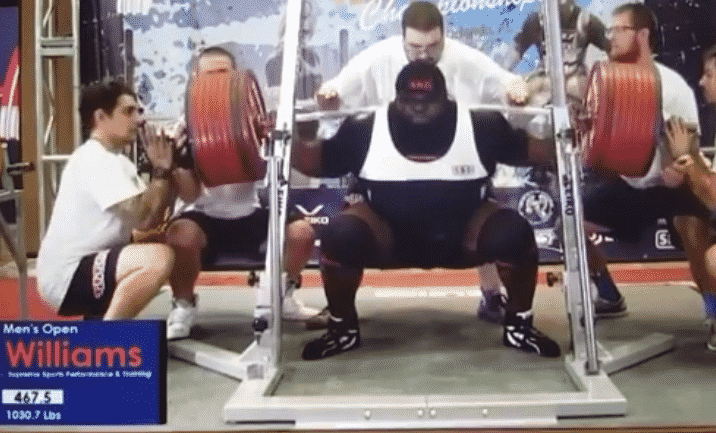 Watch Ray Williams Easily Squat 467.5kg (1,030 lb) and Closely Miss ...