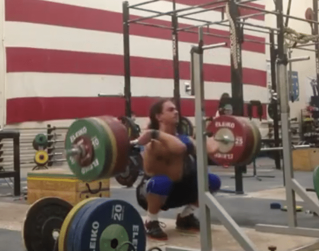 Harrison Maurus Front Squats 200kg for a Strong 9 Reps | BarBend