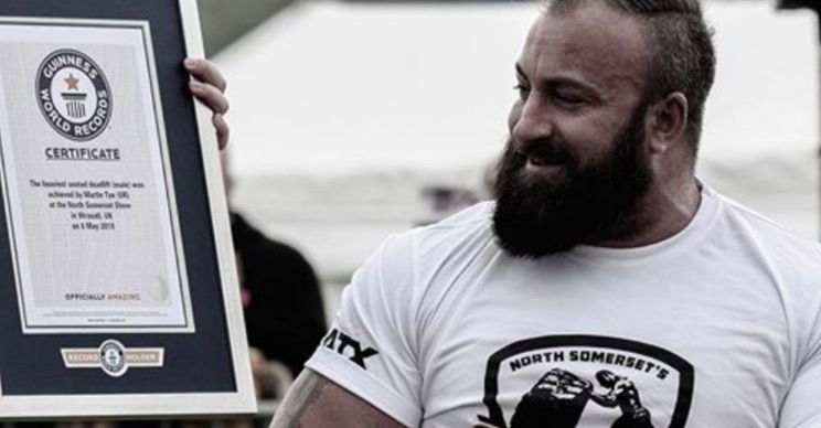 Martin Tye Deadlifts 505kg For New Seated Deadlift World Record | BarBend