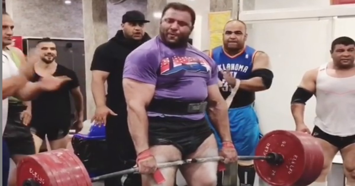 Watch - Peiman Maherpourehir Deadlift 931lbs! | Barbend