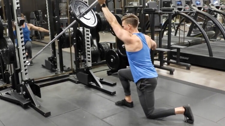 Do the Landmine Press for More Comfortable Shoulder Gains | BarBend