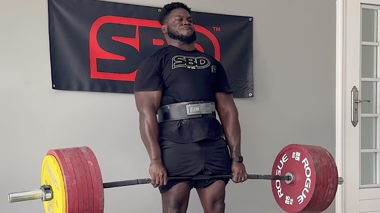 Rondel Hunte (120KG) Deadlifts a 400 -Kilogram Raw Double; 4.5 Kilos ...