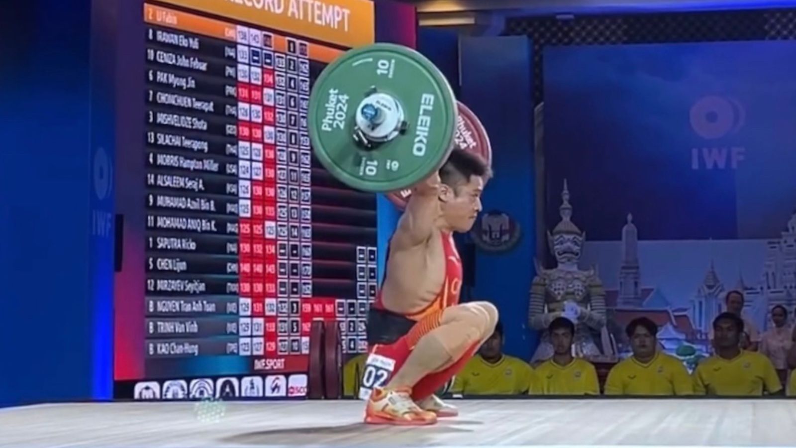 Weightlifter Li Fabin (61KG) Hits 146KG Snatch World Record at 2024 IWF World Cup | BarBend
